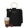 Monogrammed Ring Handle Tote Purse