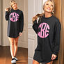Monogrammed Sleep Shirt — Pajama Nightshirt