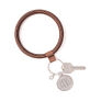Monogrammed Brown Key Ring - Marleylilly