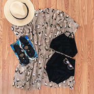 Leopard Kimono Cover Up