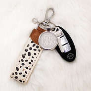 Personalized Spring Leopard Key Fob