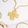 Monogrammed Cross Pendant Necklace - Marleylilly