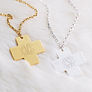 Monogrammed Cross Pendant Necklace - Marleylilly