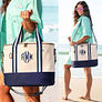Monogrammed Insulated Canvas Cooler Bag