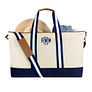 Personalized Navy Blue Canvas Weekender