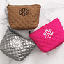 Monogrammed Quilted Cosmetic Case - Marleylilly