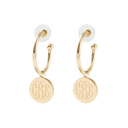Monogrammed Earrings and Engraved Earrings - Marleylilly