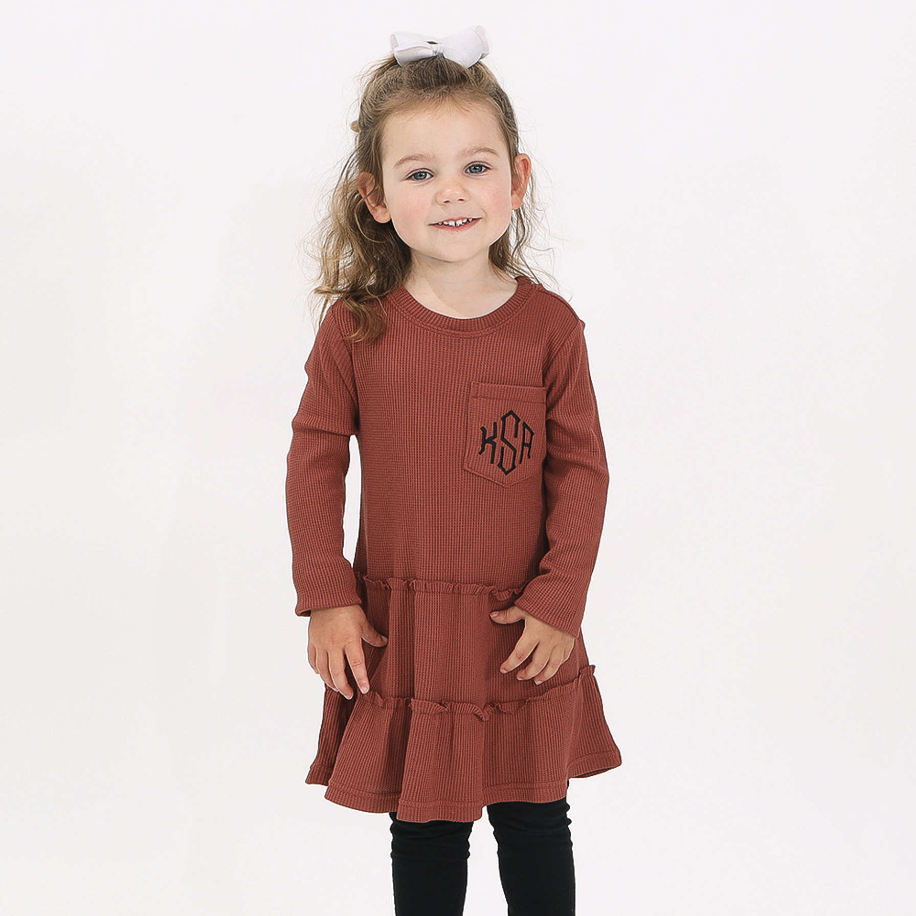 Personalized Waffle Dress | Marleylilly Kids