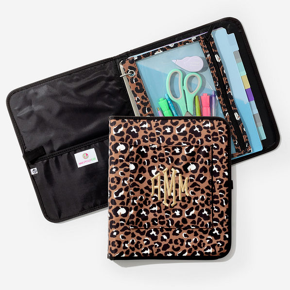 Monogrammed Cheetah School Binder | Marleylily Kids