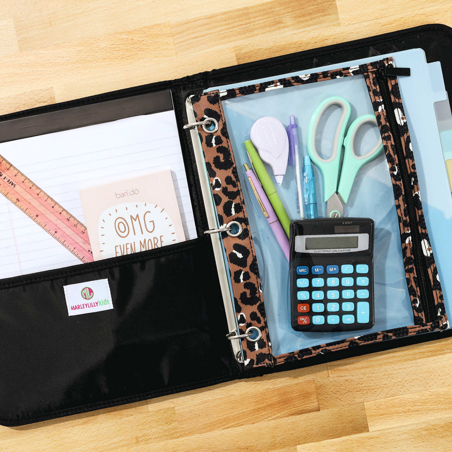 Monogrammed Cheetah School Binder | Marleylily Kids