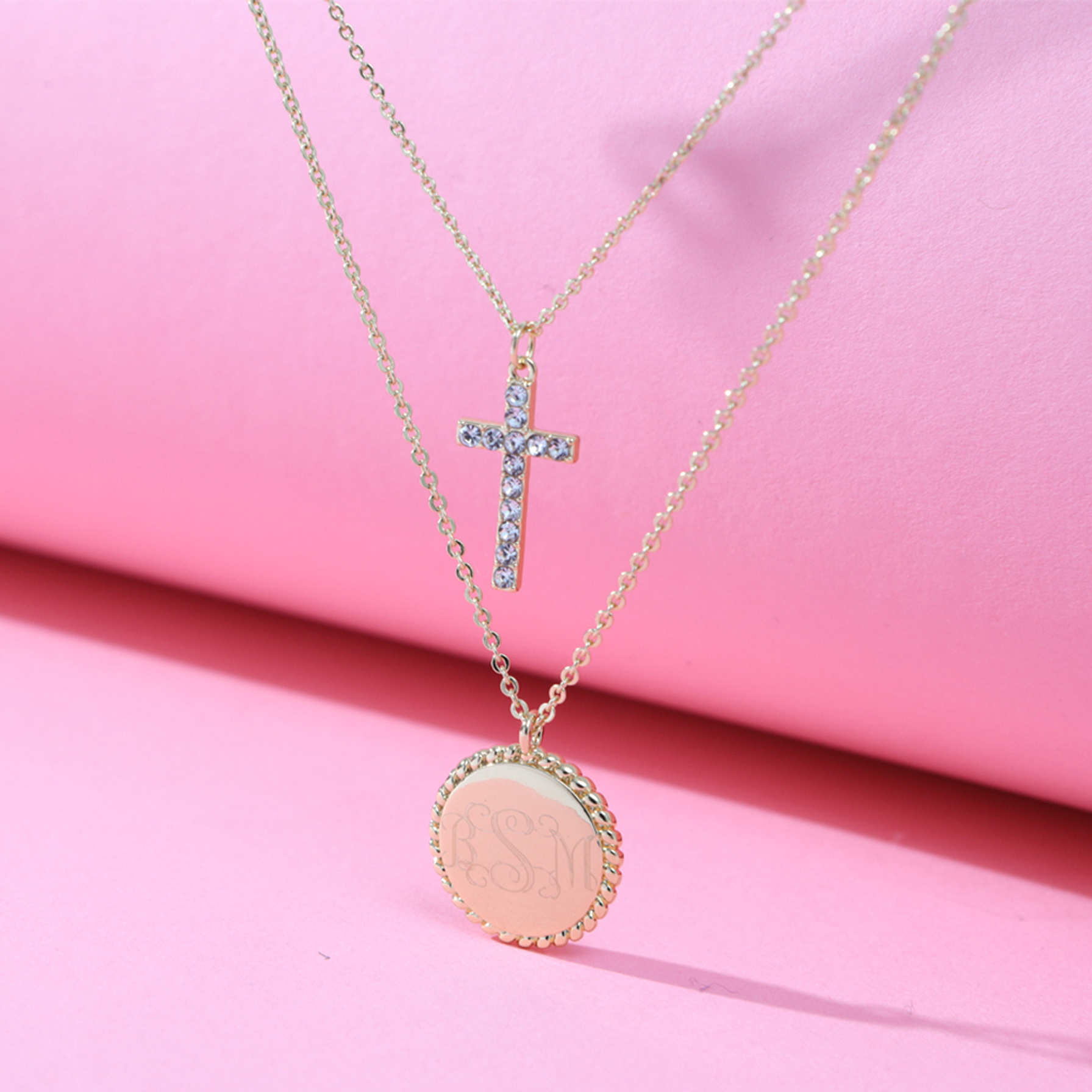 Personalized Kids Cross Necklace | Marleylilly Kids