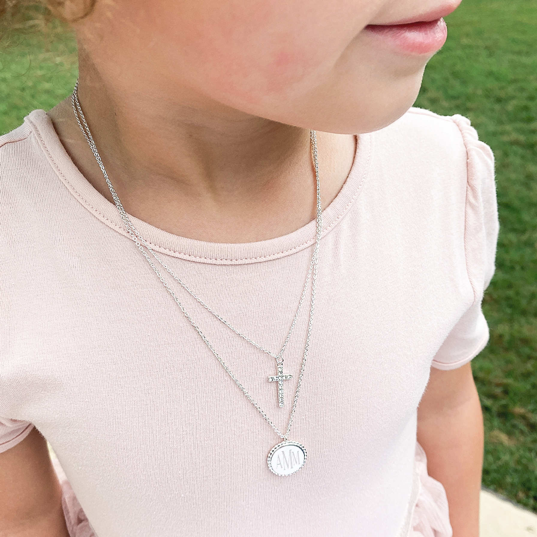 Personalized Kids Cross Necklace | Marleylilly Kids