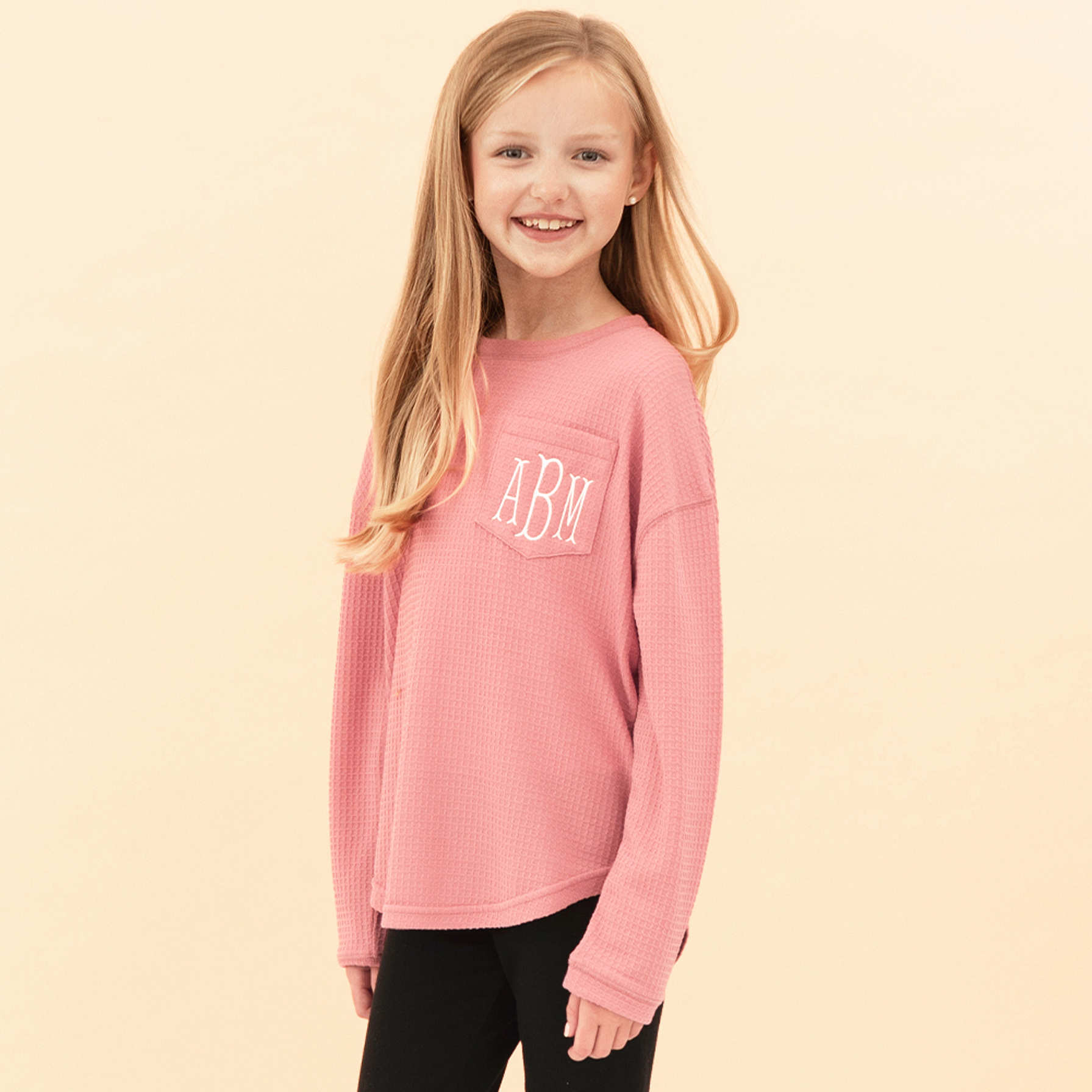 Personalized Kids Waffle Shirt | Marleylilly Kids