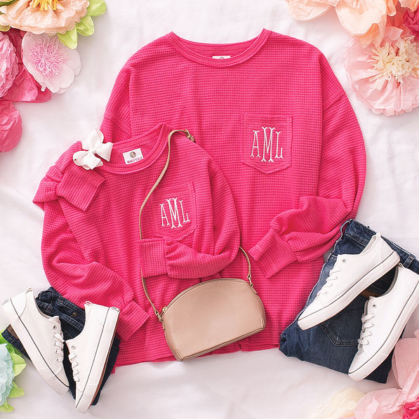 Personalized Kids Waffle Shirt | Marleylilly Kids