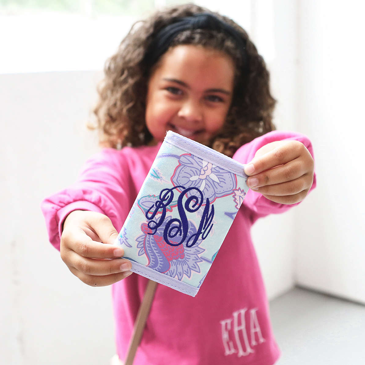 Monogrammed Kids Wallet | Marleylilly