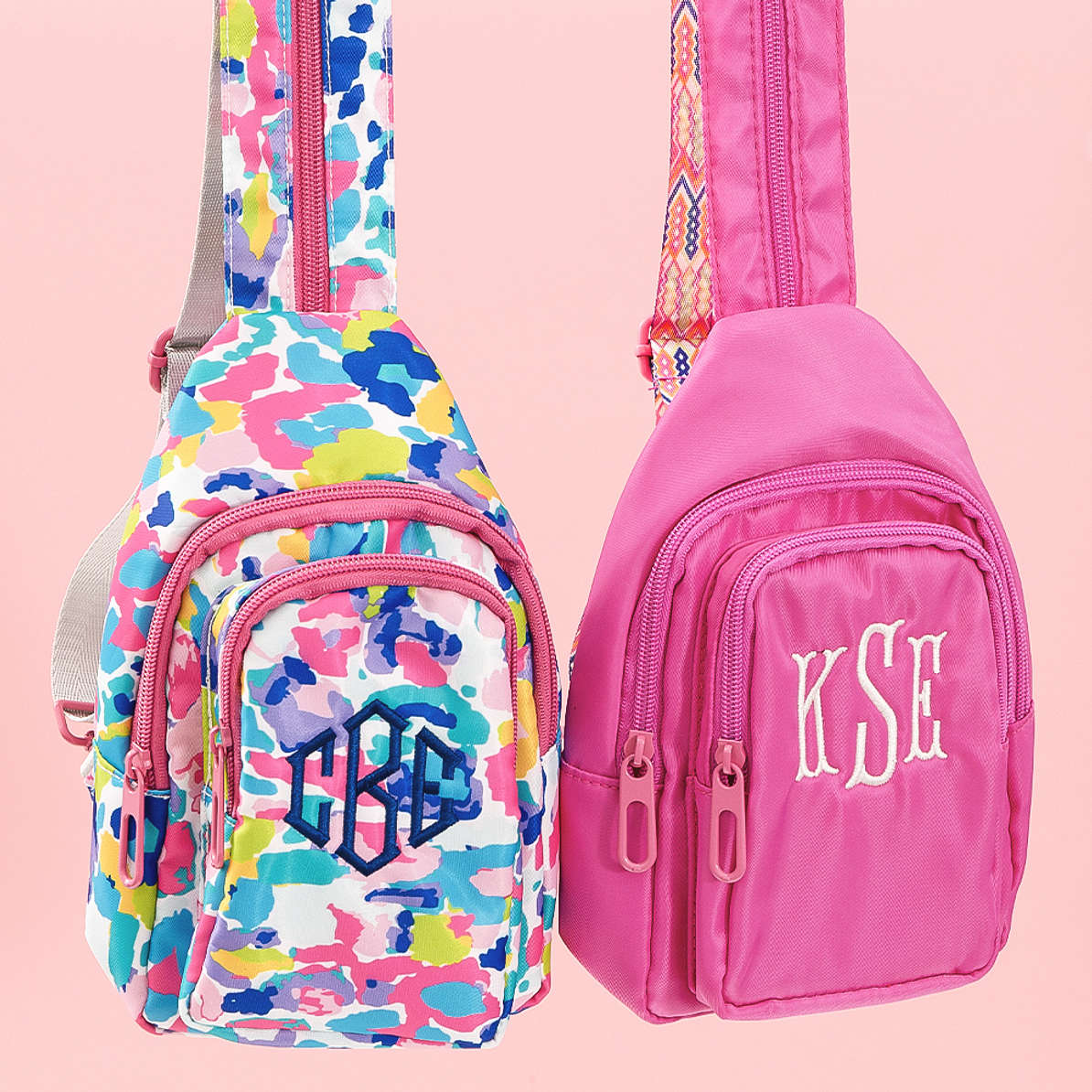 Monogrammed Kids Sling Backpack | Marleylilly