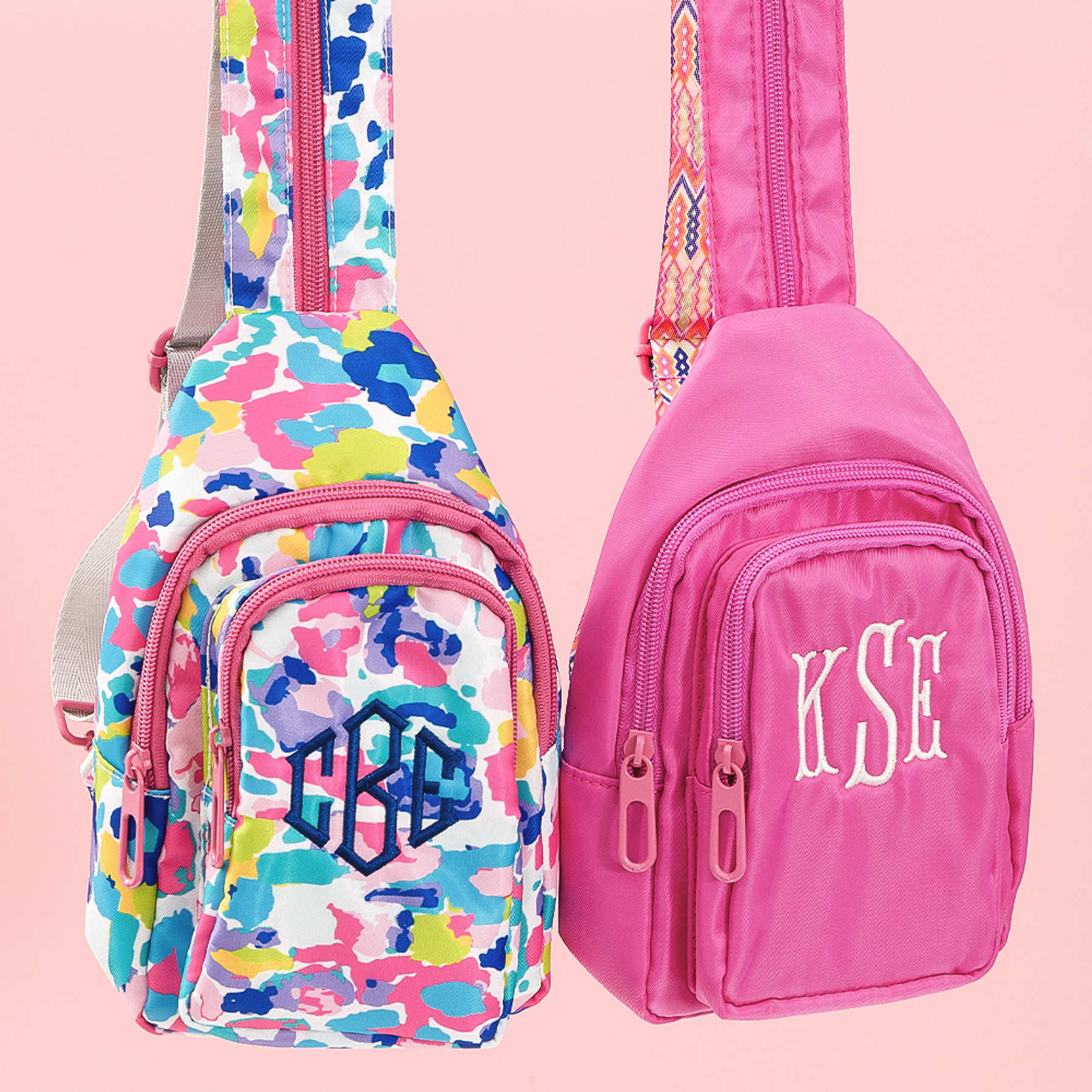 Monogrammed Kids Sling Backpack | Marleylilly