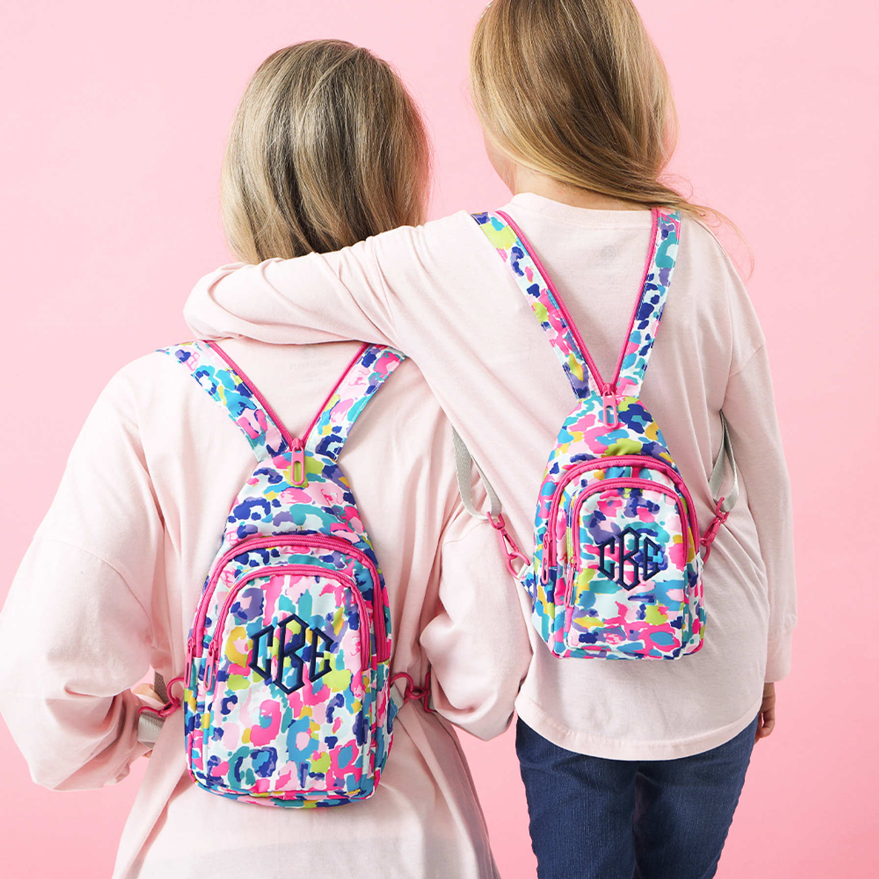 Monogrammed Kids Sling Backpack | Marleylilly