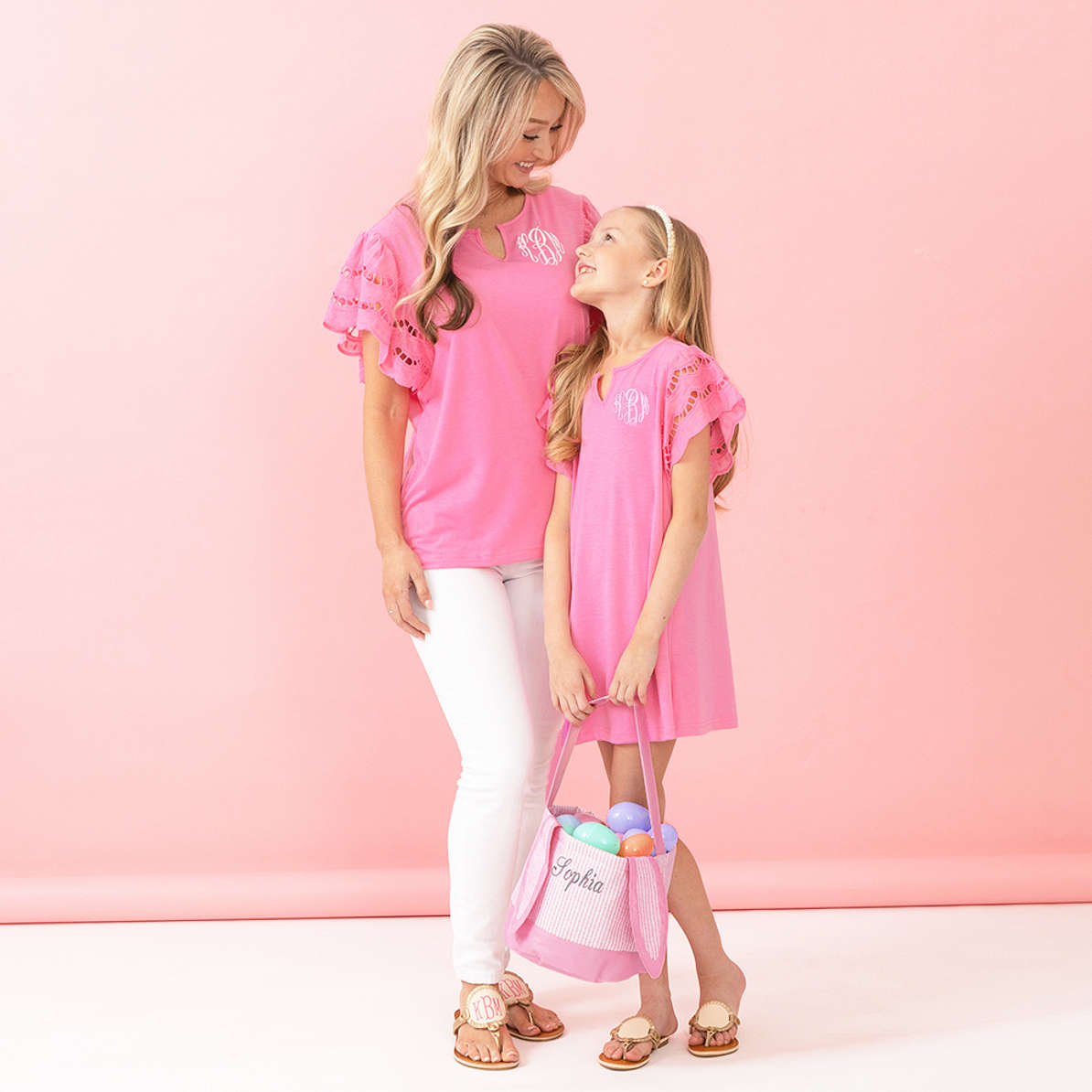 Personalized Girls Flutter Sleeve Dress | Marleylilly