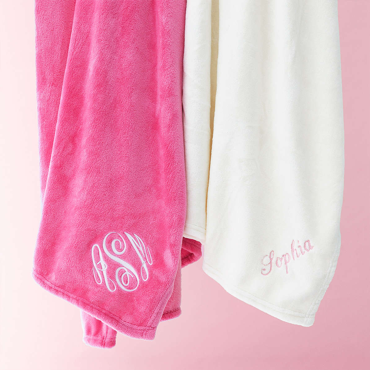 Monogrammed Kids Plush Blanket | Marleylilly