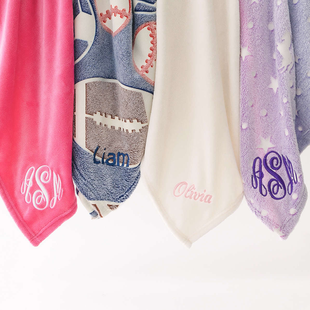 Monogrammed Kids Plush Blanket | Marleylilly