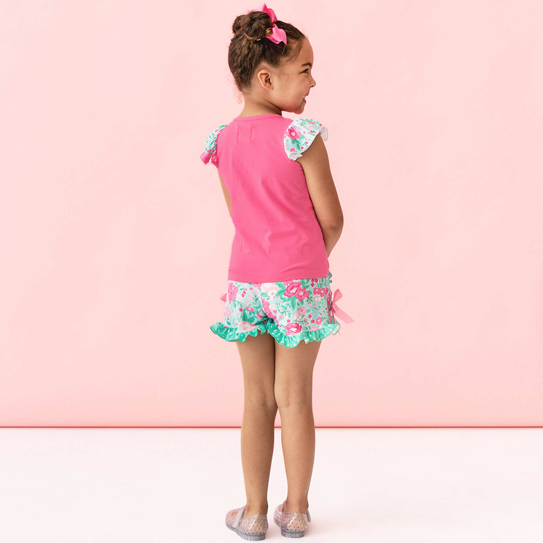 Personalized Girls Ruffle Short Set | Marleylilly