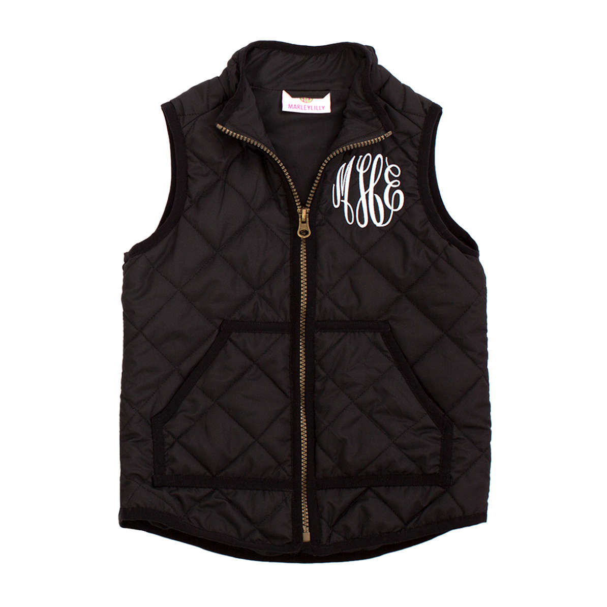 Personalized Kids Quilted Zip Up Vest