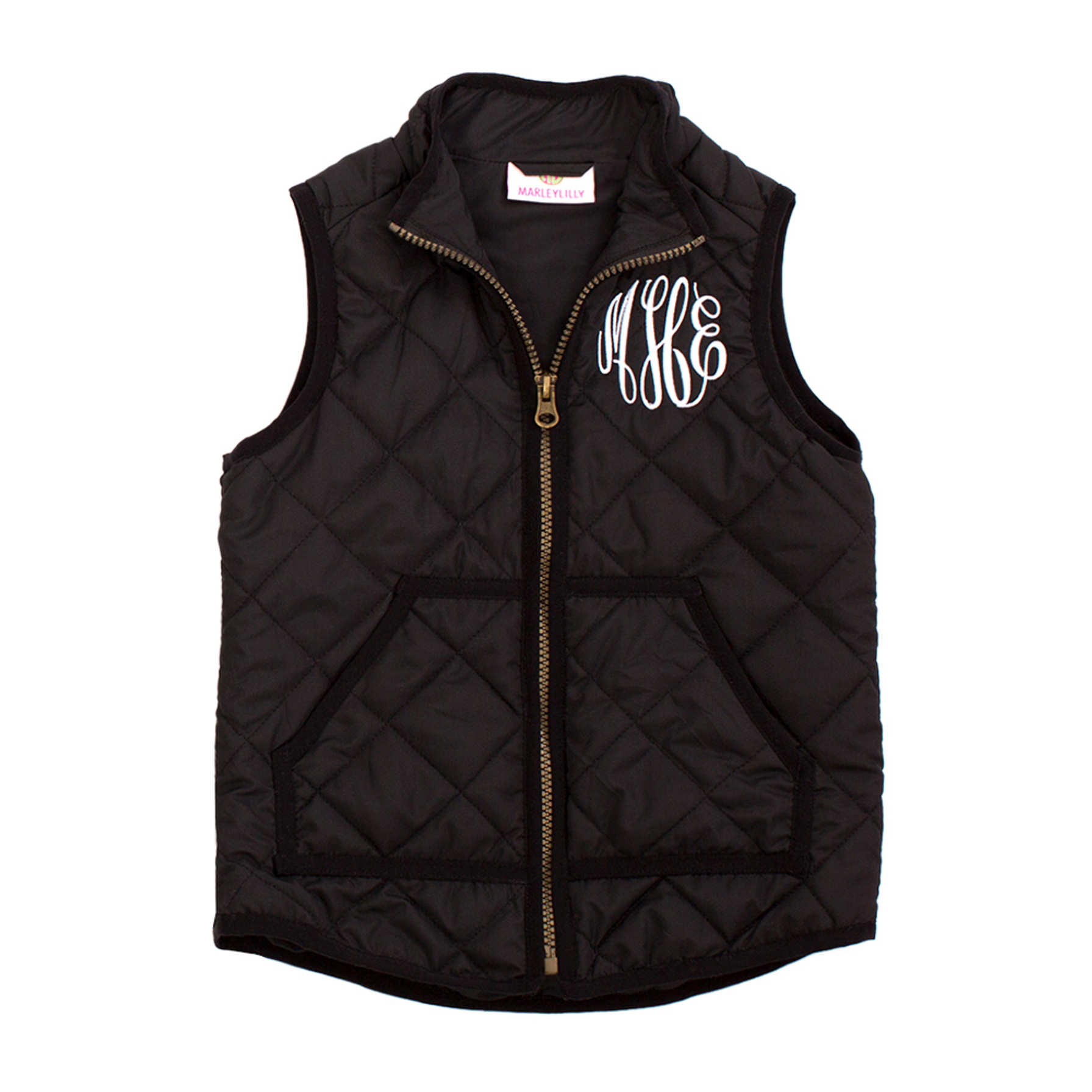 Personalized Kids Quilted Zip Up Vest