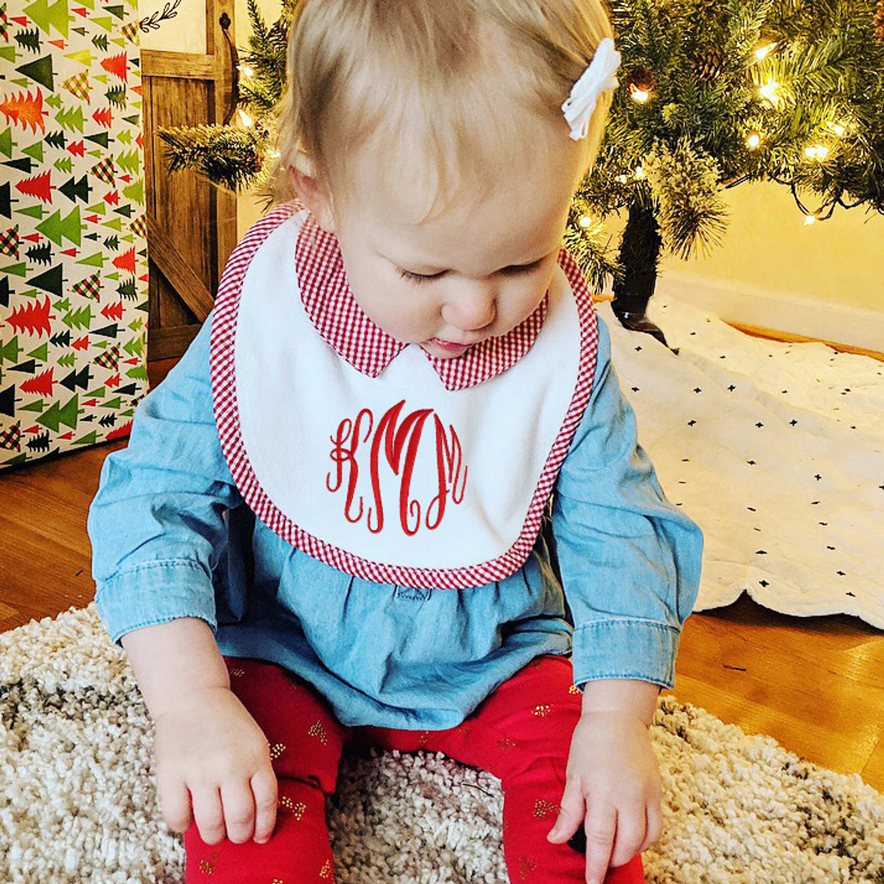Personalized Baby Christmas Bib