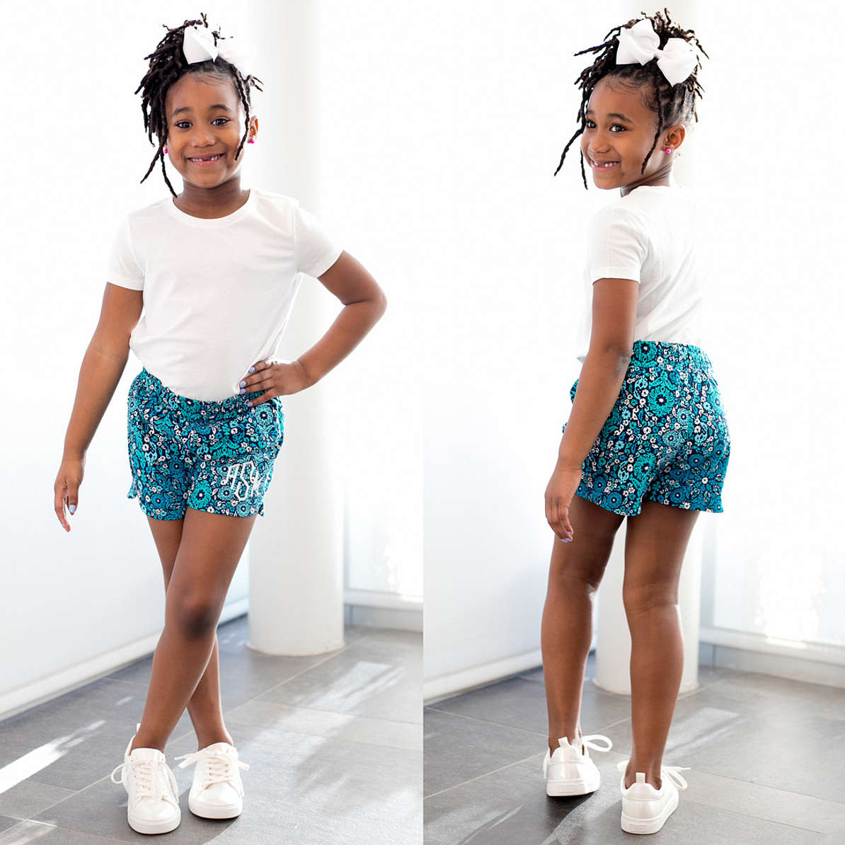 Personalized Girl's Pattern Shorts - Marleylilly Kids