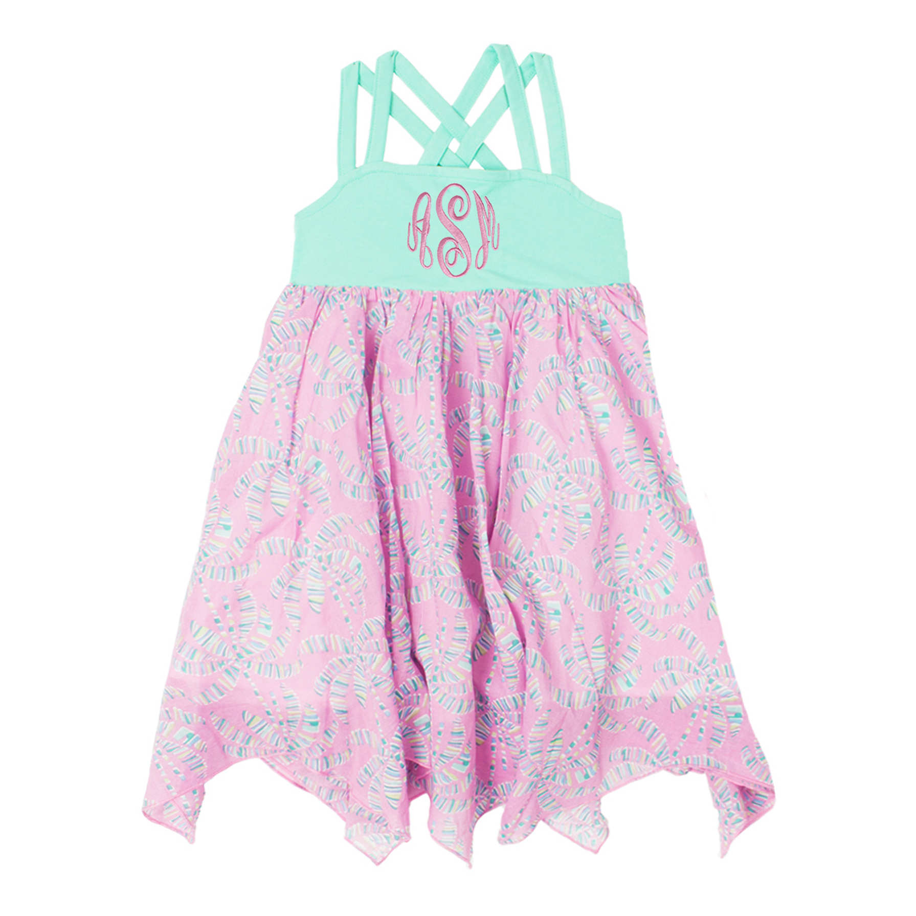 Personalized Girl's Handkerchief Hem Dresses – Marleylilly Kids