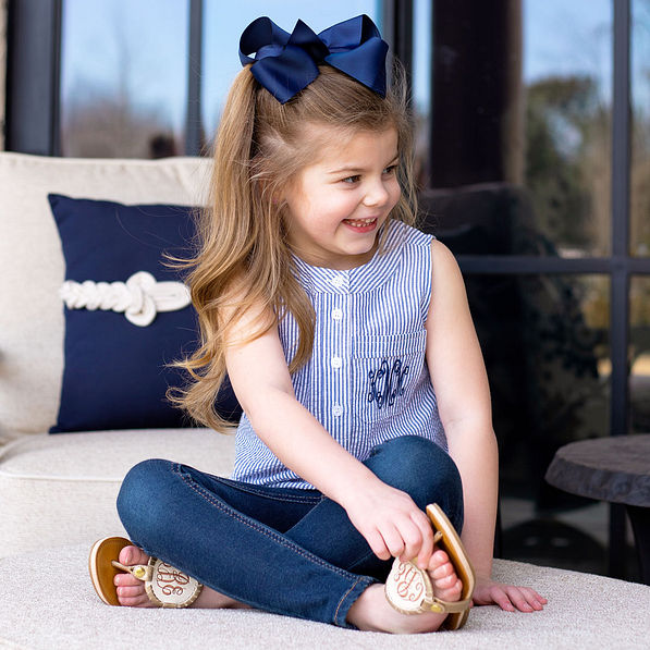 Personalized Girl's Seersucker Tunic - Marleylilly Kids