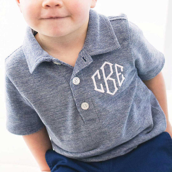 Personalized Boy's Short Sleeve Polo - Marleylilly Kids