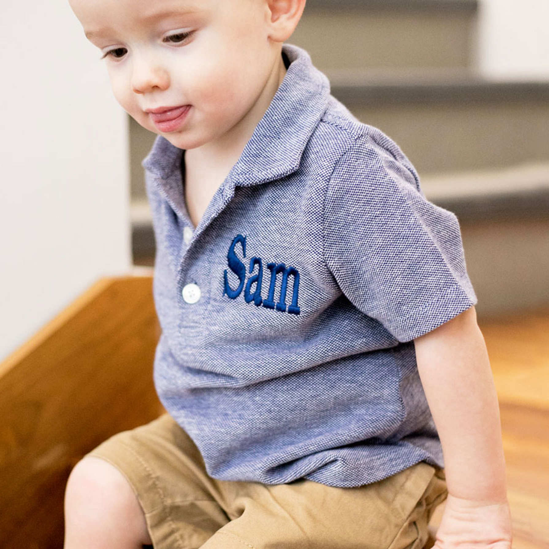 Personalized Boy's Short Sleeve Polo - Marleylilly Kids