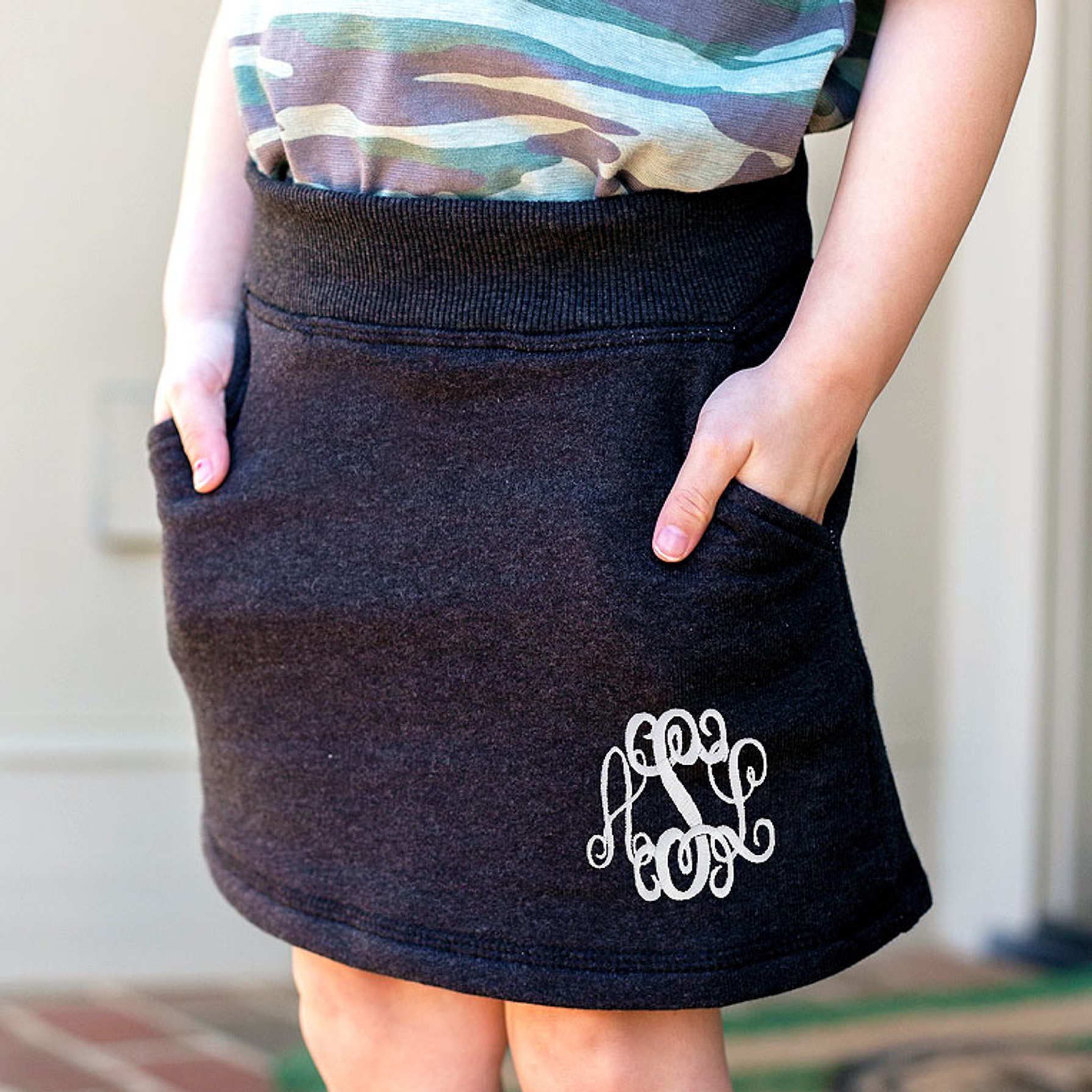 Monogrammed Kids Skirt