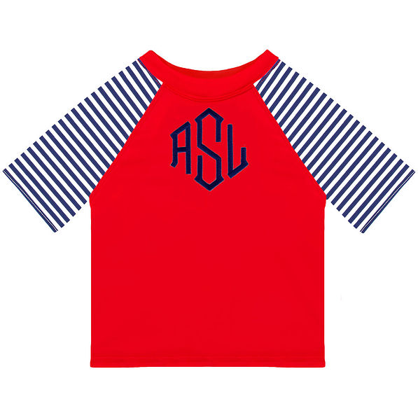 Monogrammed Kids Rash Guard