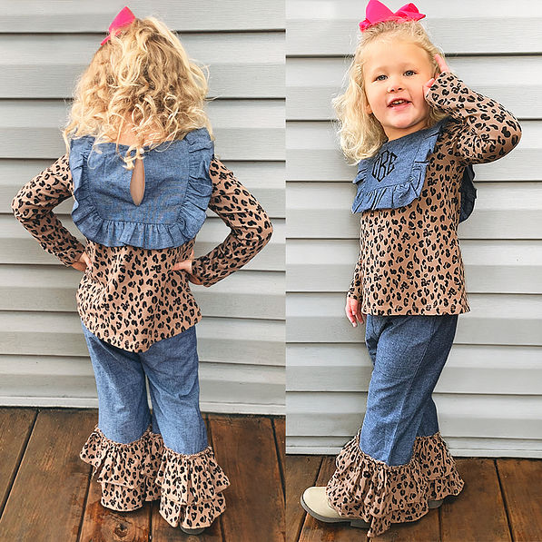 Marleylilly Kids | Personalized Ruffle Top & Pants Set
