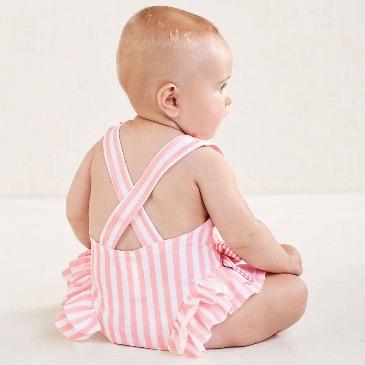 Personalized Pink Baby Swim Suit