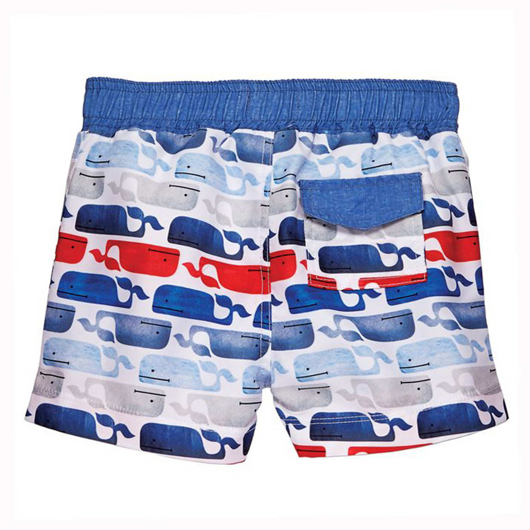 Boys Red White and Blue Swim Trunks