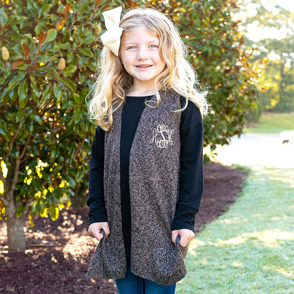 Personalized Girl's Knit Vest - Marleylilly Kids