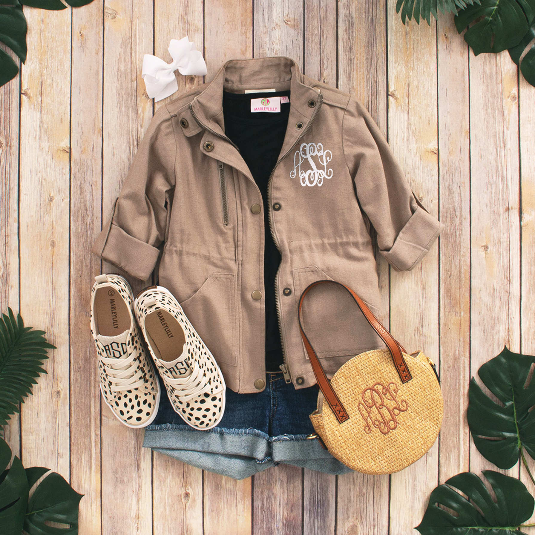 Kids Personalized Khaki Coat - Marleylilly Kids