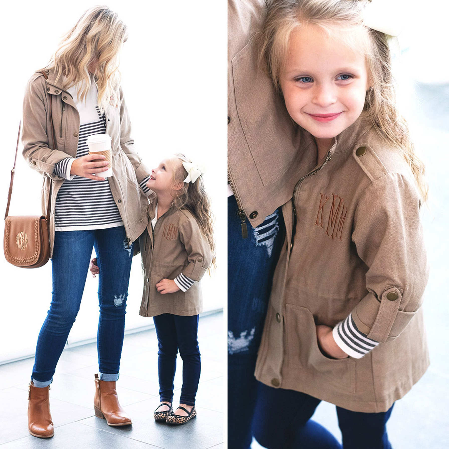 Kids Personalized Khaki Coat - Marleylilly Kids