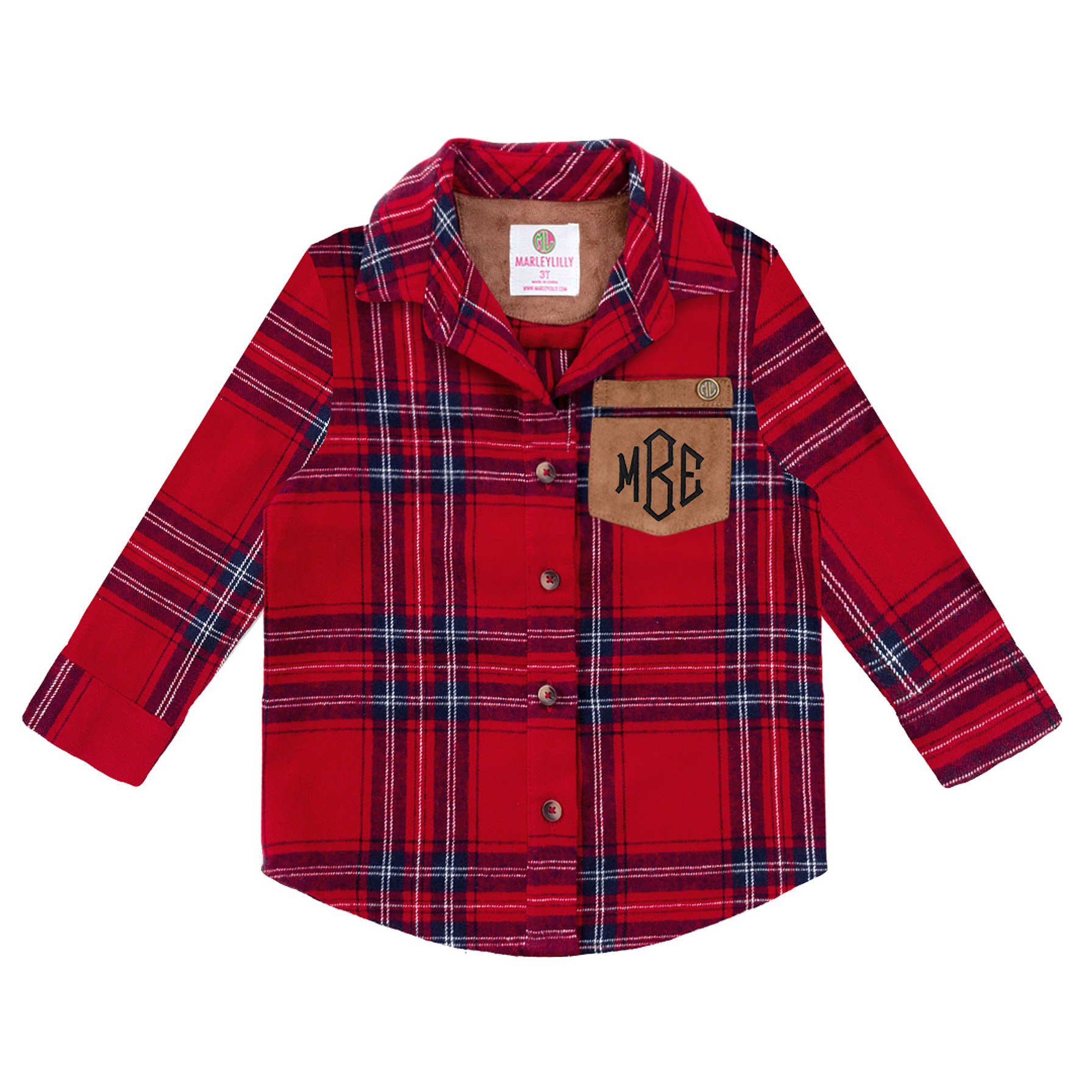Monogrammed Kids’ Plaid Tunic - Marleylilly Kids