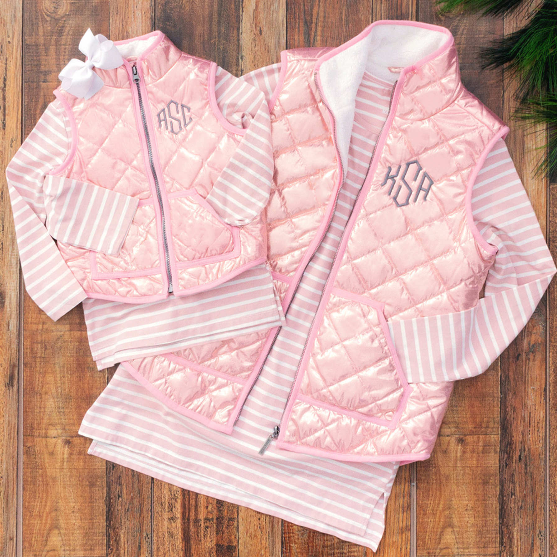 Personalized Girl's Metallic Vest - Marleylilly Kids
