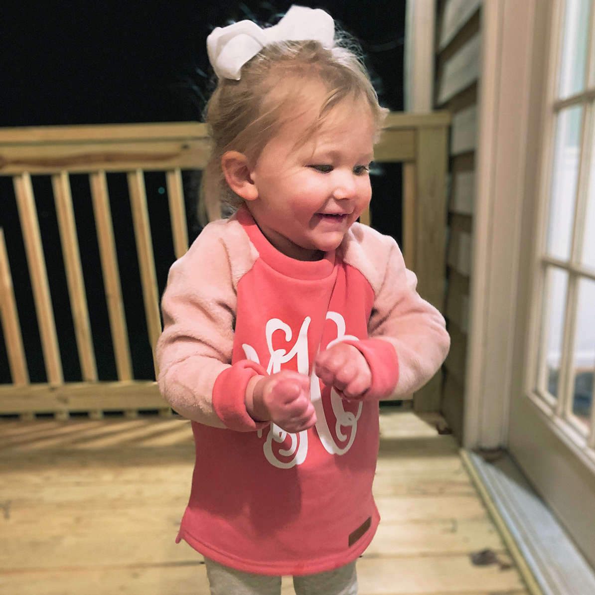 Kids Personalized Raglan Sweatshirt - Marleylilly Kids