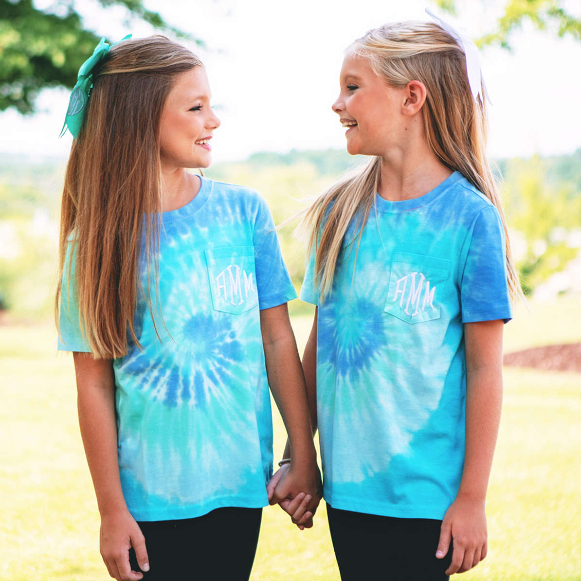 Monogrammed Kids Tie-Dye T-Shirt - Marleylilly Kids