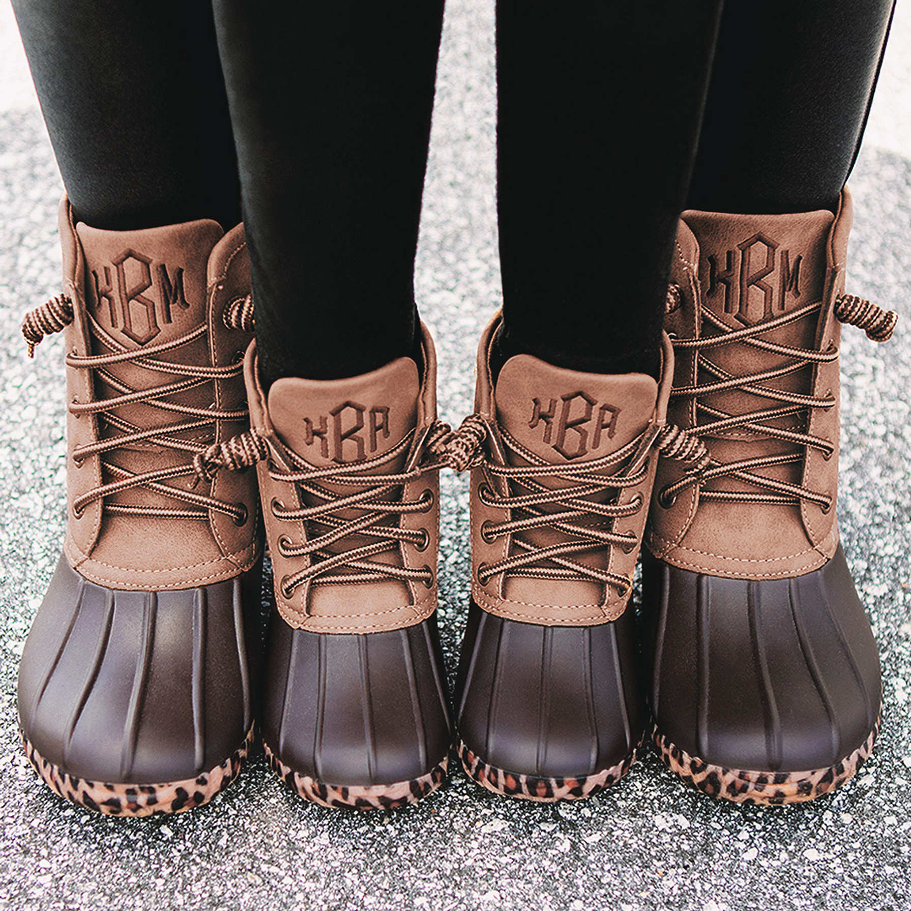 Marleylilly Kids | Personalized Leopard Bottom Duck Boots