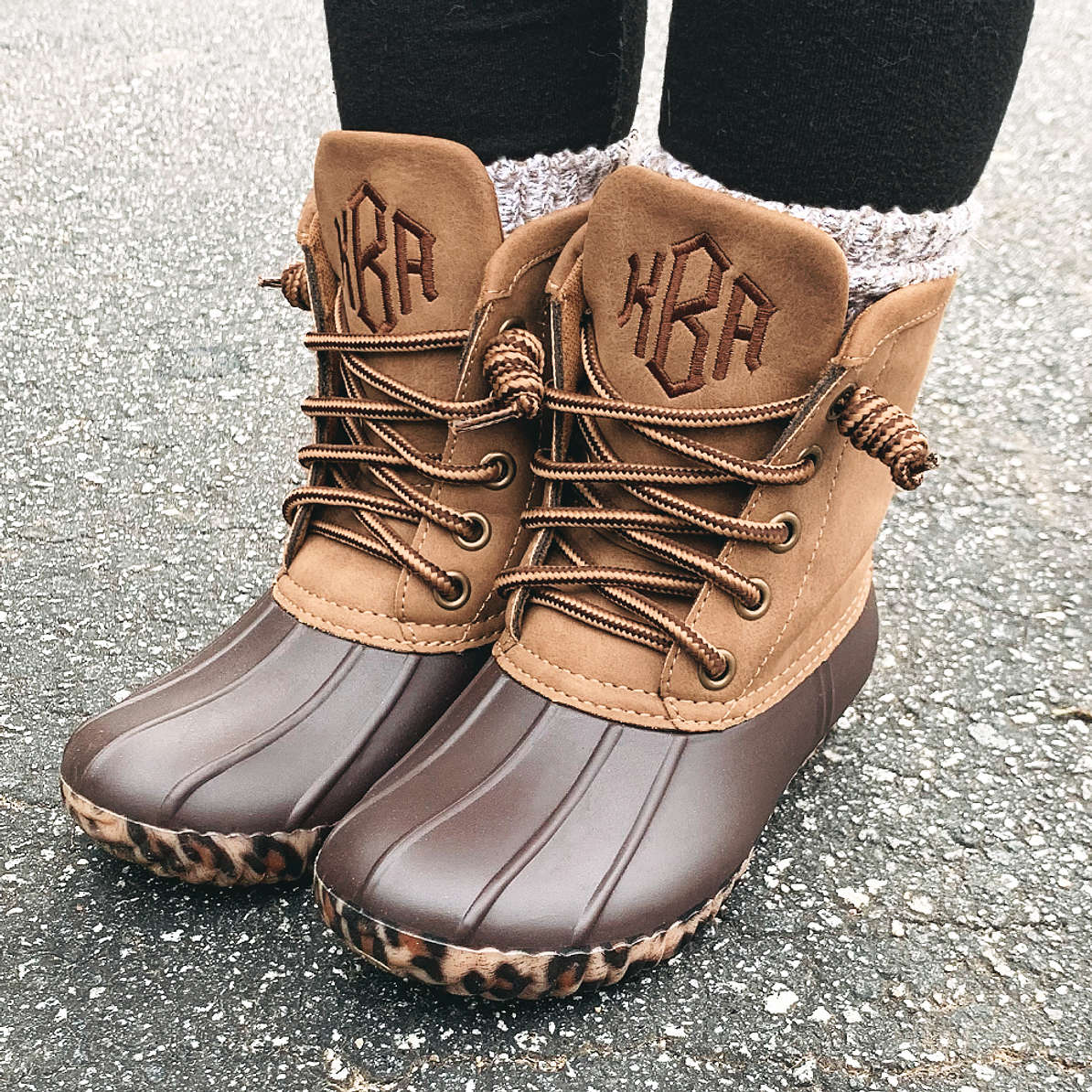 Marleylilly Kids | Personalized Leopard Bottom Duck Boots