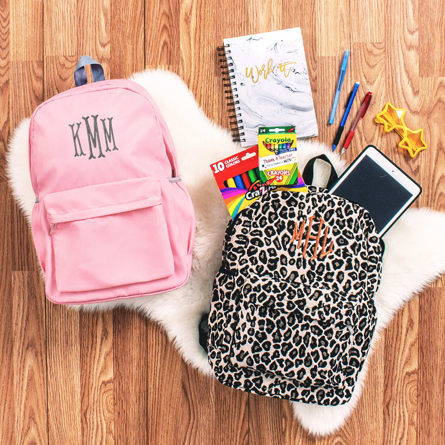 Kids Monogrammed School Backpacks