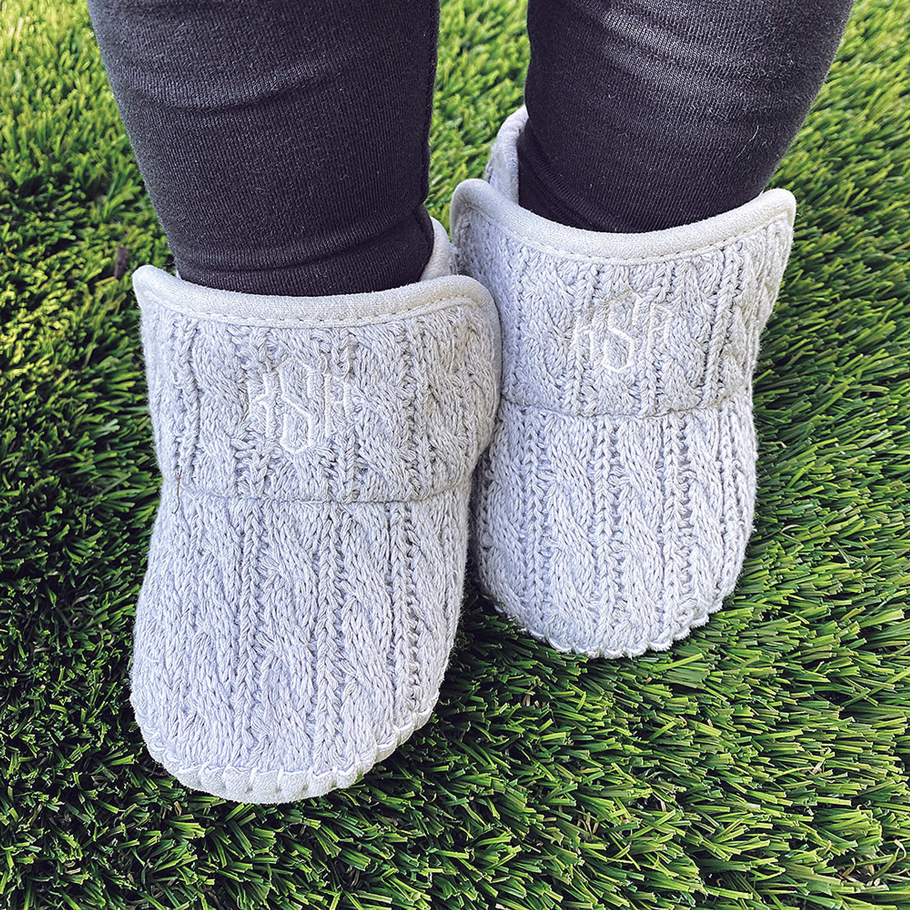 Personalized Infant Booties - Sherpa-Lined